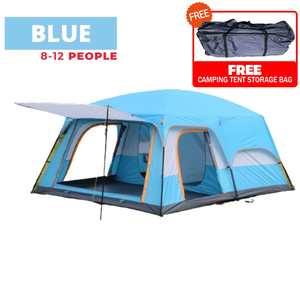5-8 Person Large Camping Tent Waterproof Family Tents for Outdoor ...