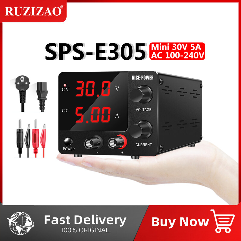 RUZIZAO Mini Regulated Switching DC Power Supply SPS-E305 30V 5A 150W ...