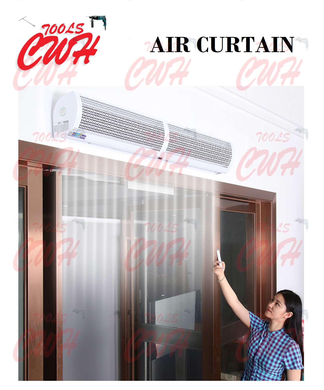 PRC COMMERCIAL AIR DOOR CURTAIN VENTILATOR BLOWER COOLING FAN BLOWING ...