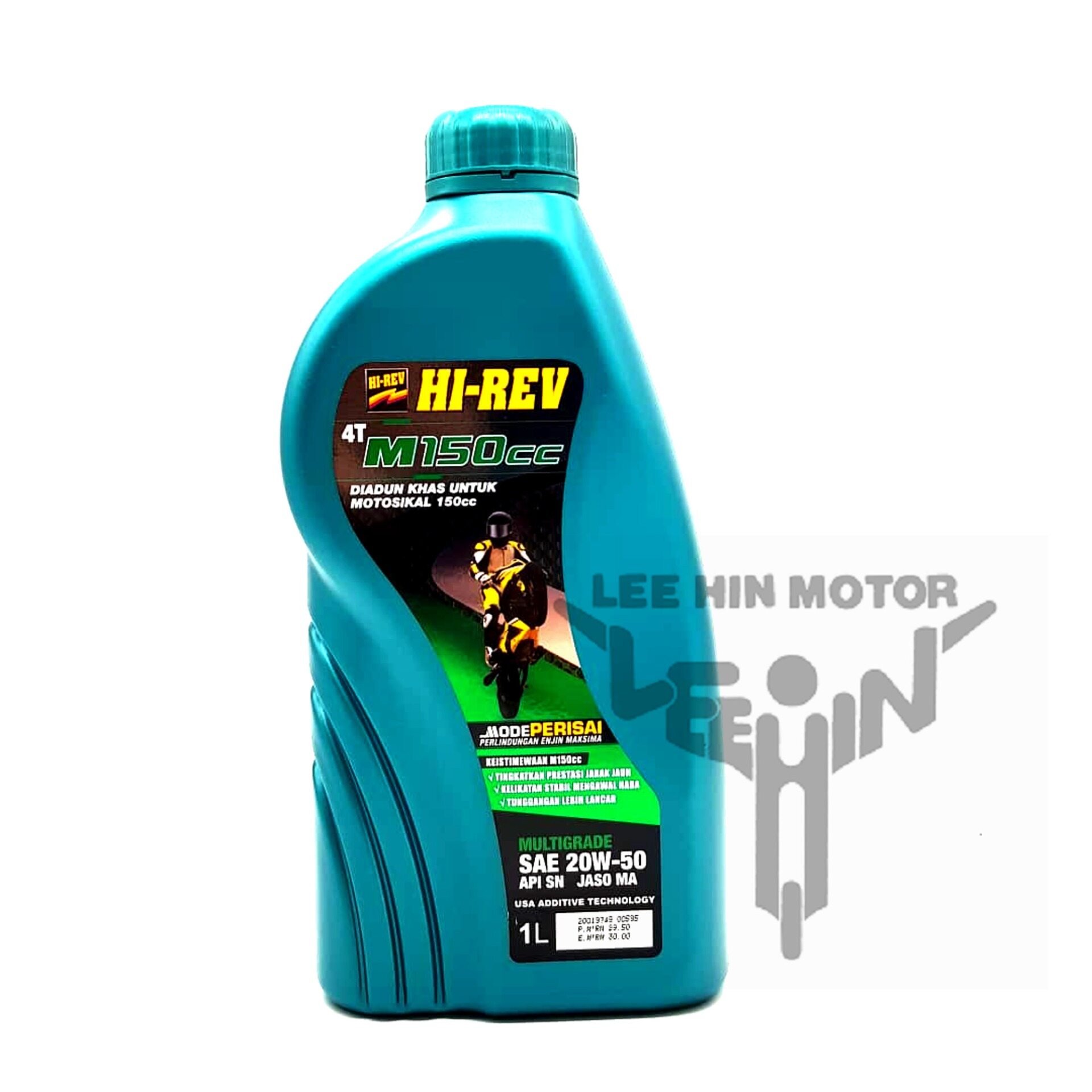 Original Hi-Rev Hirev Mineral Multigrade 20w50 M150CC 4T Engine Oil ...