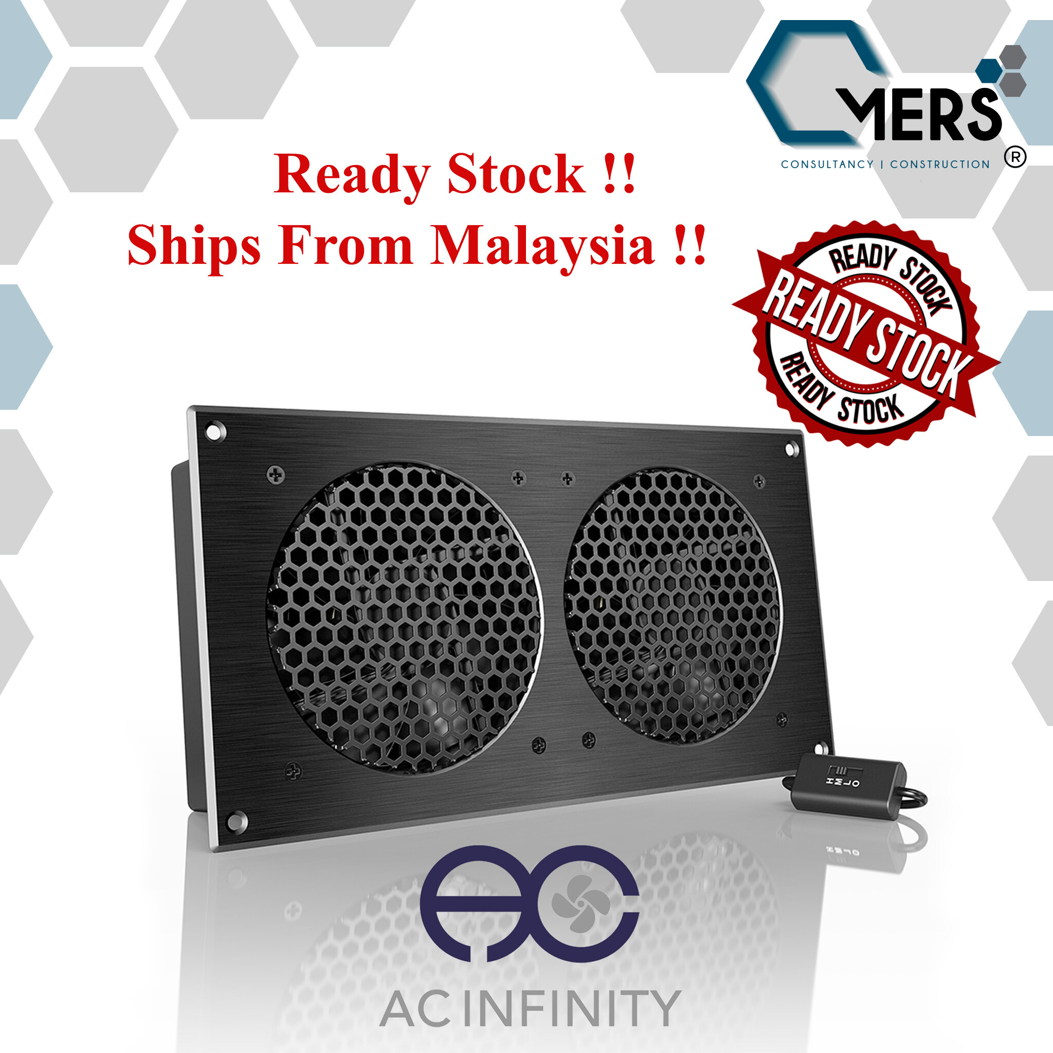 AC Infinity AIRPLATE S7 Ventilation Fan for AV, Hifi, Home Theater ...
