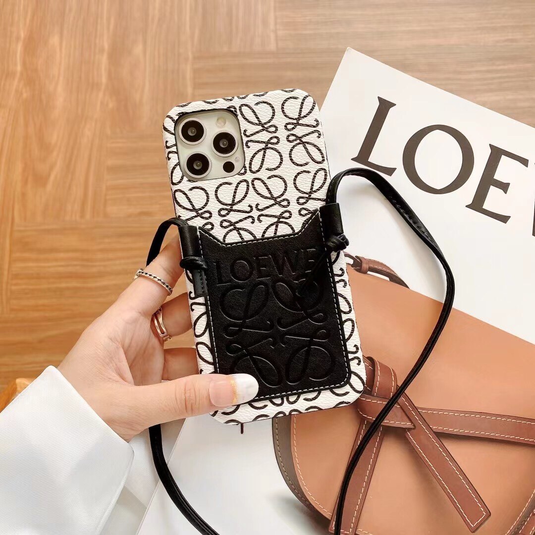 Trendy fashion brand logo lanyard mobile phone case for iPhone12 ...