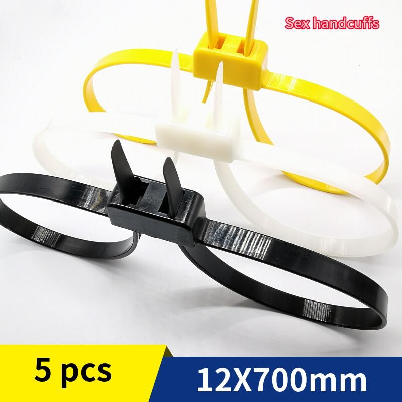 【COD】5Pcs/Lot 12mmx700mm 12x700 12*700 plastic police handcuffs Double ...