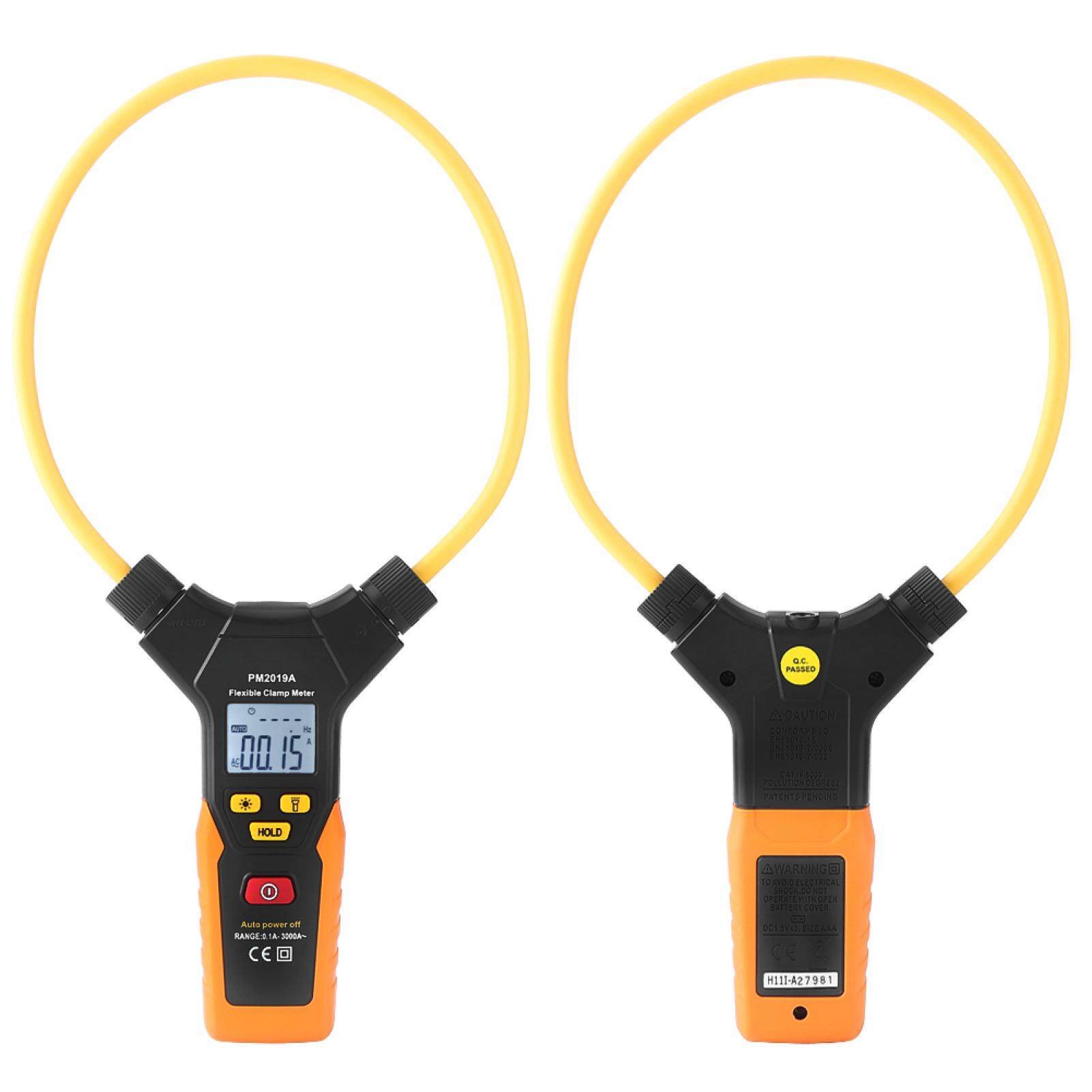 PEAKMETER PM2019APM2019S Handheld Digital Flexible Clamp Meter 3000A AC ...