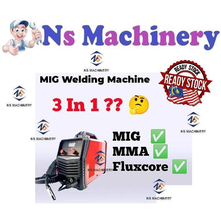 Mig welding machine set Aco Mig Mz200i/MJ200 3in1 Mig Gas or Gas-less ...