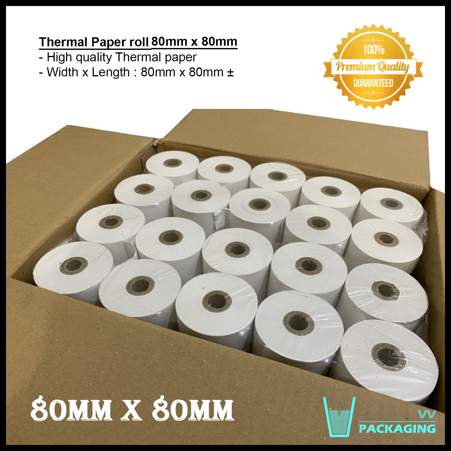 80x80 Thermal Receipt Paper Roll 80mm x 80mm 1ctn 60 rolls | Lazada