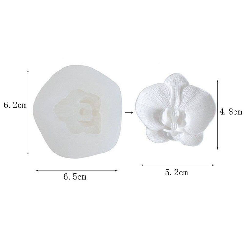 HUYAN 3D กล้วยไม้ผีเสื้อ Fondant สบู่ทำลูกอมช็อคโกแลตตกแต่ง DIY ...