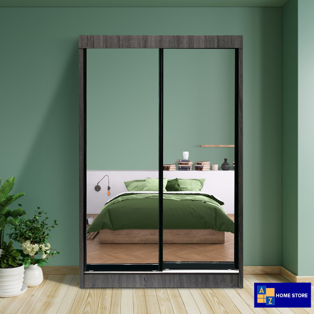 Free Installation | Sliding 2 Door Wardrobe Full Mirror (4ft x 6.5ft ...