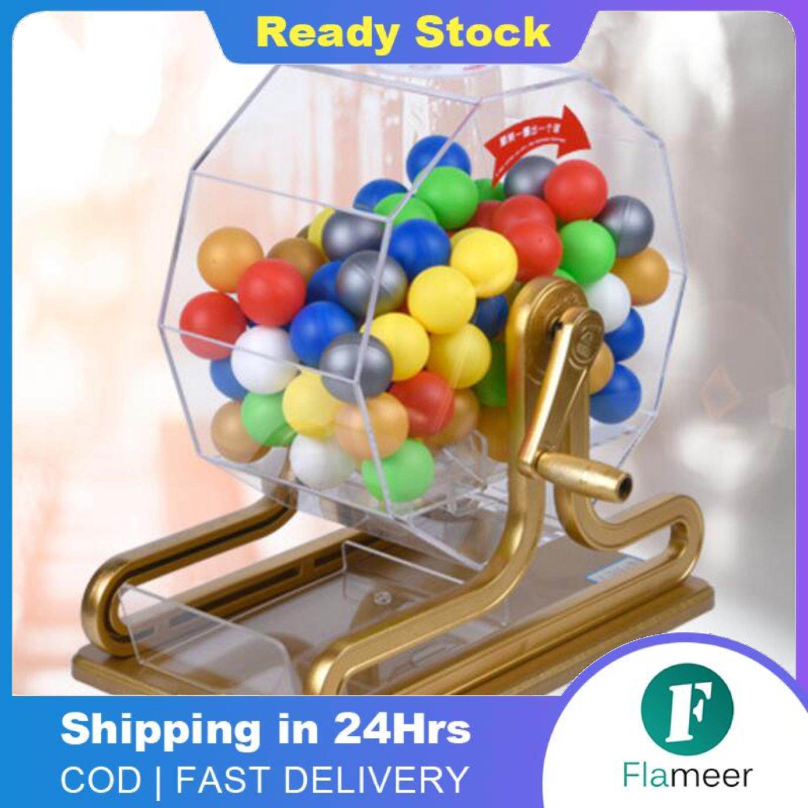 Flameer Hand Crank Lucky Number Machine Tabletop Game Bingo Game for ...