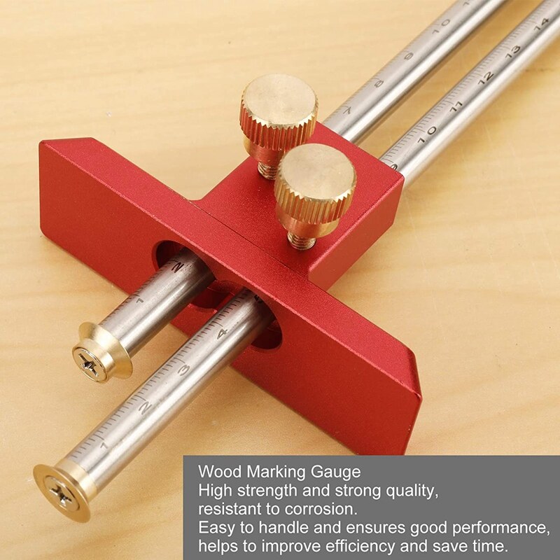 Wood Marking Gauge Stainless Steel Double Head Mortise Gauge ...