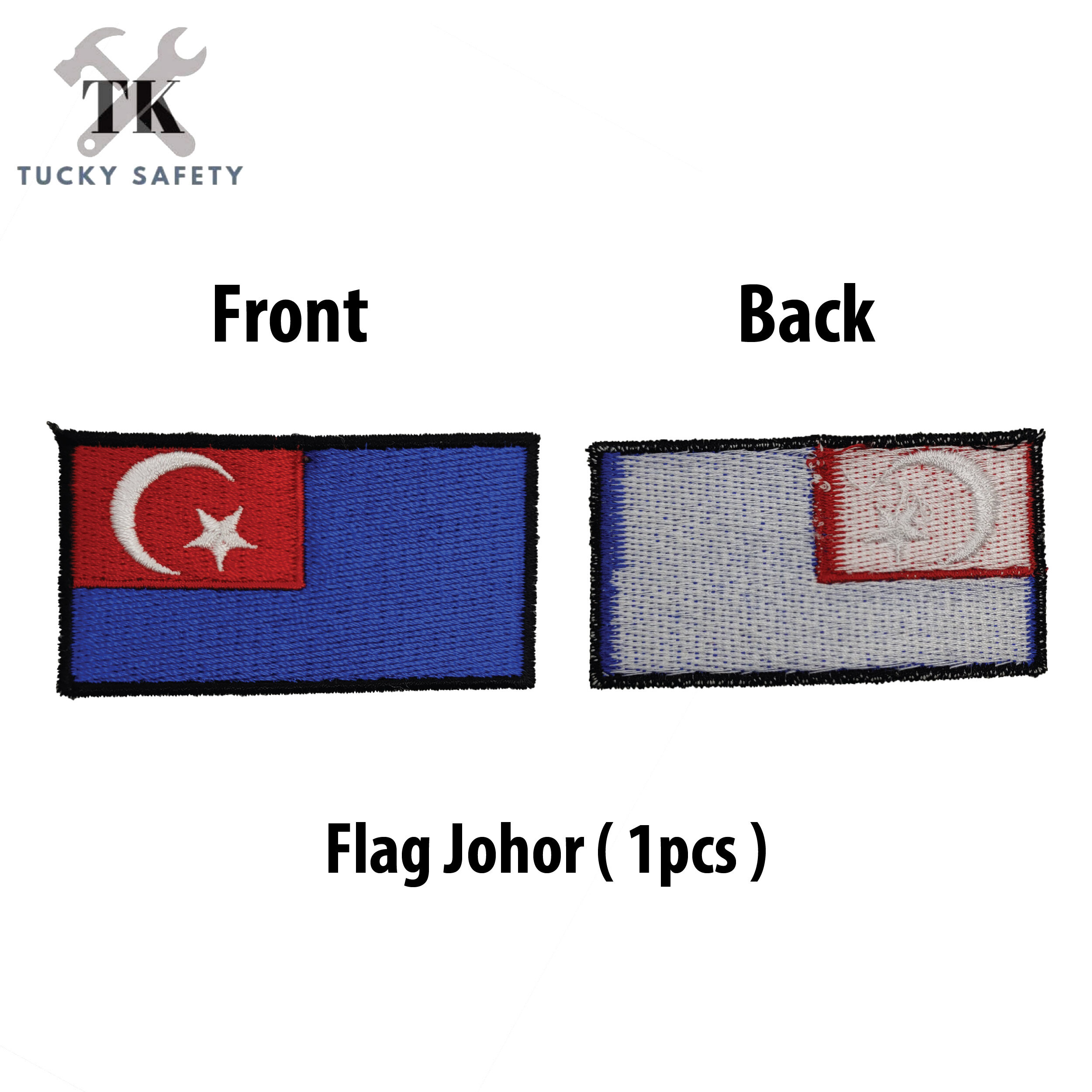 Embroider Flag Malaysia Johor Safety First Flag Malaysia State Flag ...