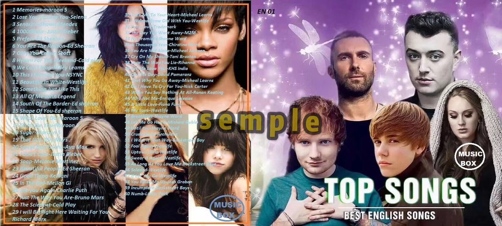 USB Pendrive Song English Popular Song EN01 | Lazada