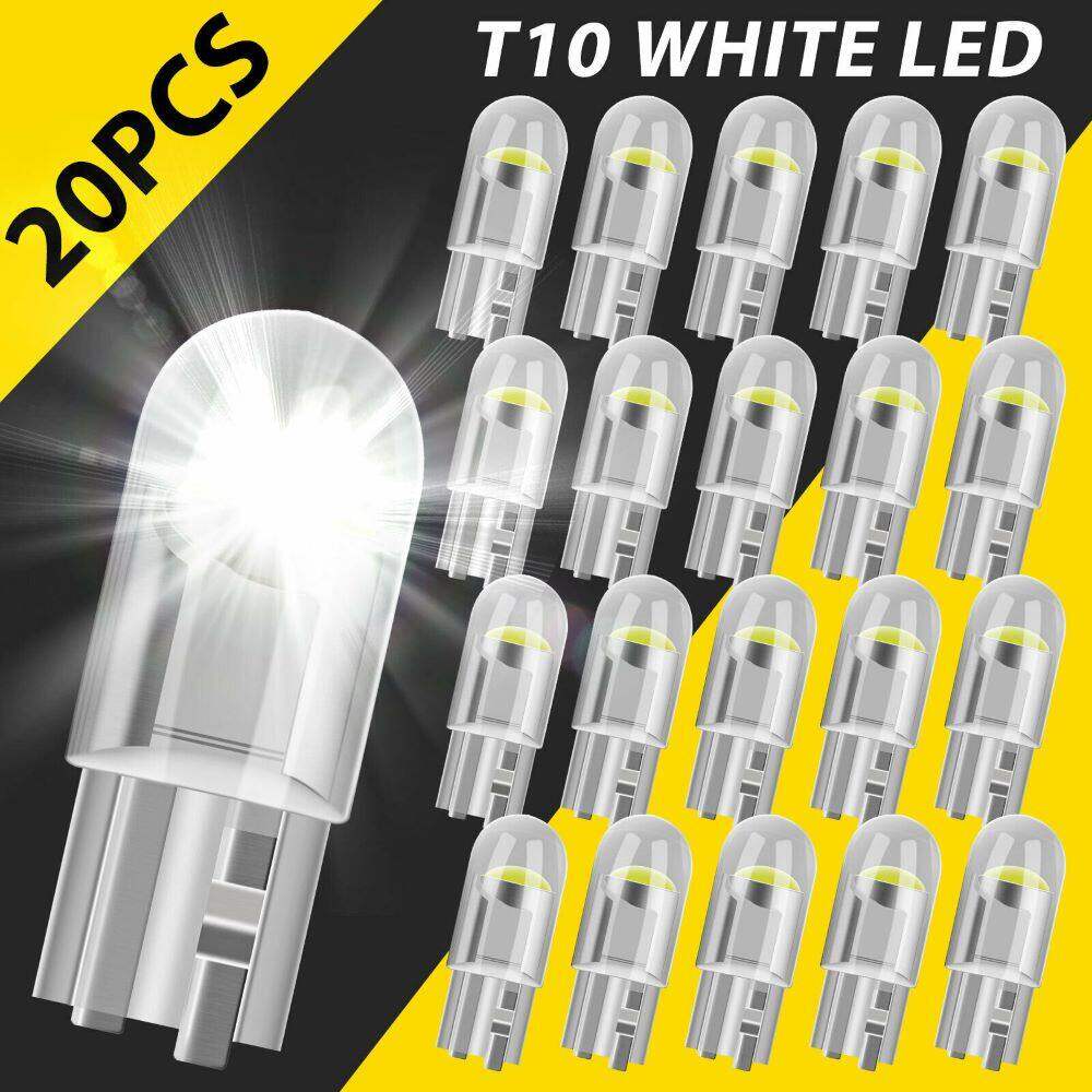 20X T10 194 168 W5W 2825 COB LED License Plate Interior Light Bulbs 6000K White - Podofo ...