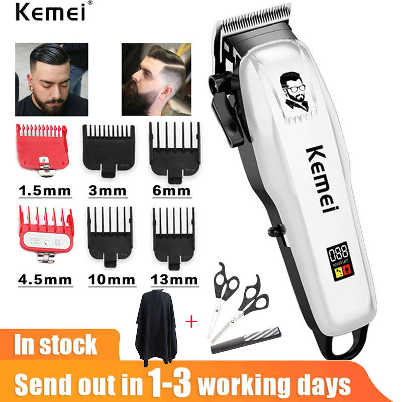 Kemei เครื่องตัดผมมืออาชีพ Clipper ผม T Rimmer เครื่องสำหรับผู้ชายมีด ...