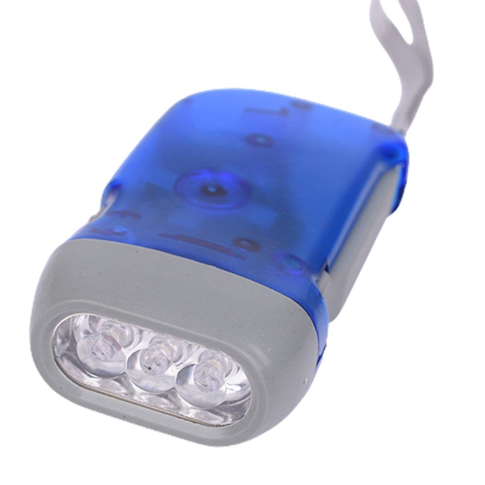 【horoty】Hand Crank Flashlight Mini 3 LED Dynamo Wind Up Flashlight ...