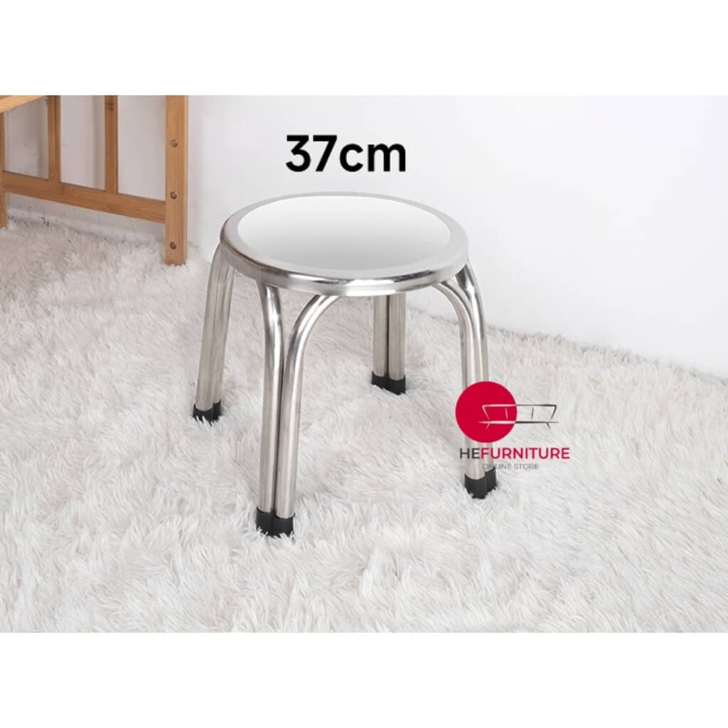 Stainless Steel Stool / Round Surface / Outdoor Indoor Chair / Portable ...