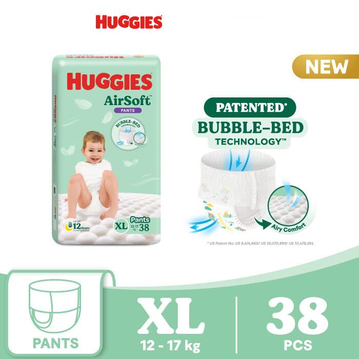 Huggies AirSoft Pants XL38 x 1 Super Jumbo Pack | Lazada