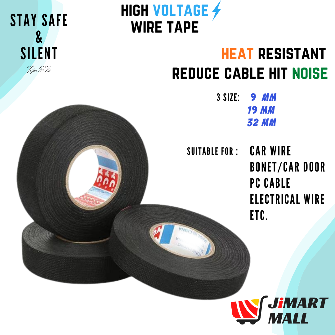 WIRE TAPE 15 Meter Insulation Car Electrical Wire Cable Tie Sound Proof ...