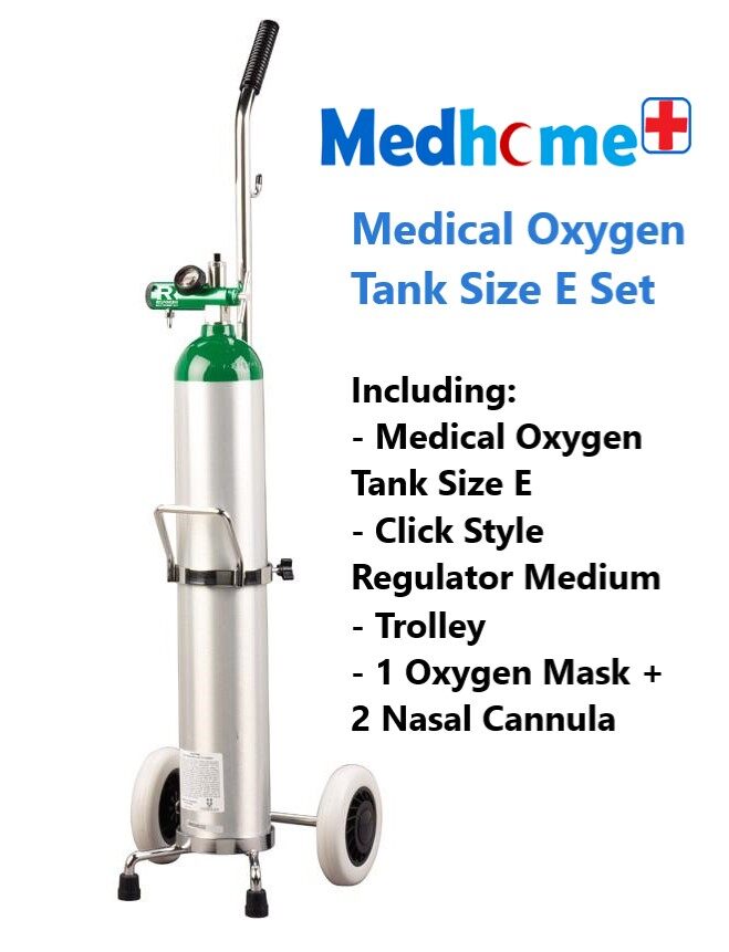 [Ready Stock] Medical Oxygen Tank/ Cylinder Aluminum Size E [680L]with ...