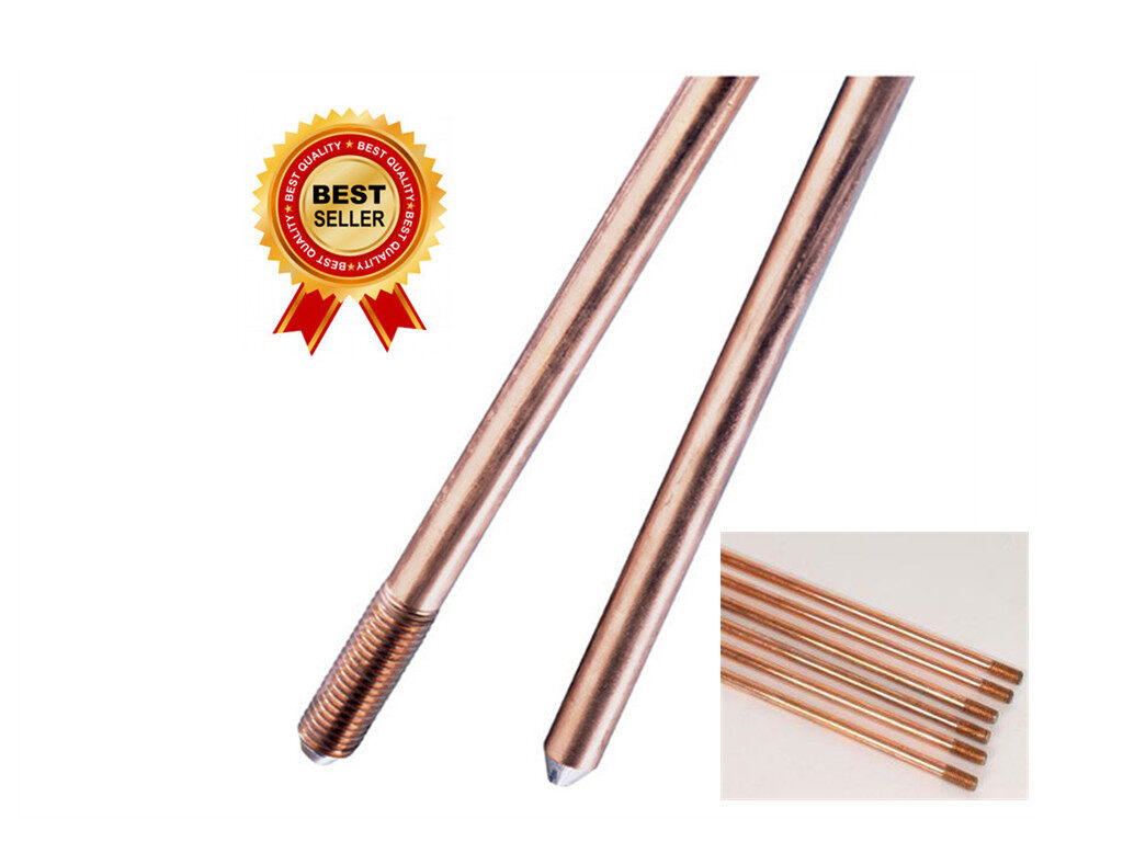 READY STOCK 12MM 150CM Safety Earth Rob Copper Rod Earthing Batang ...