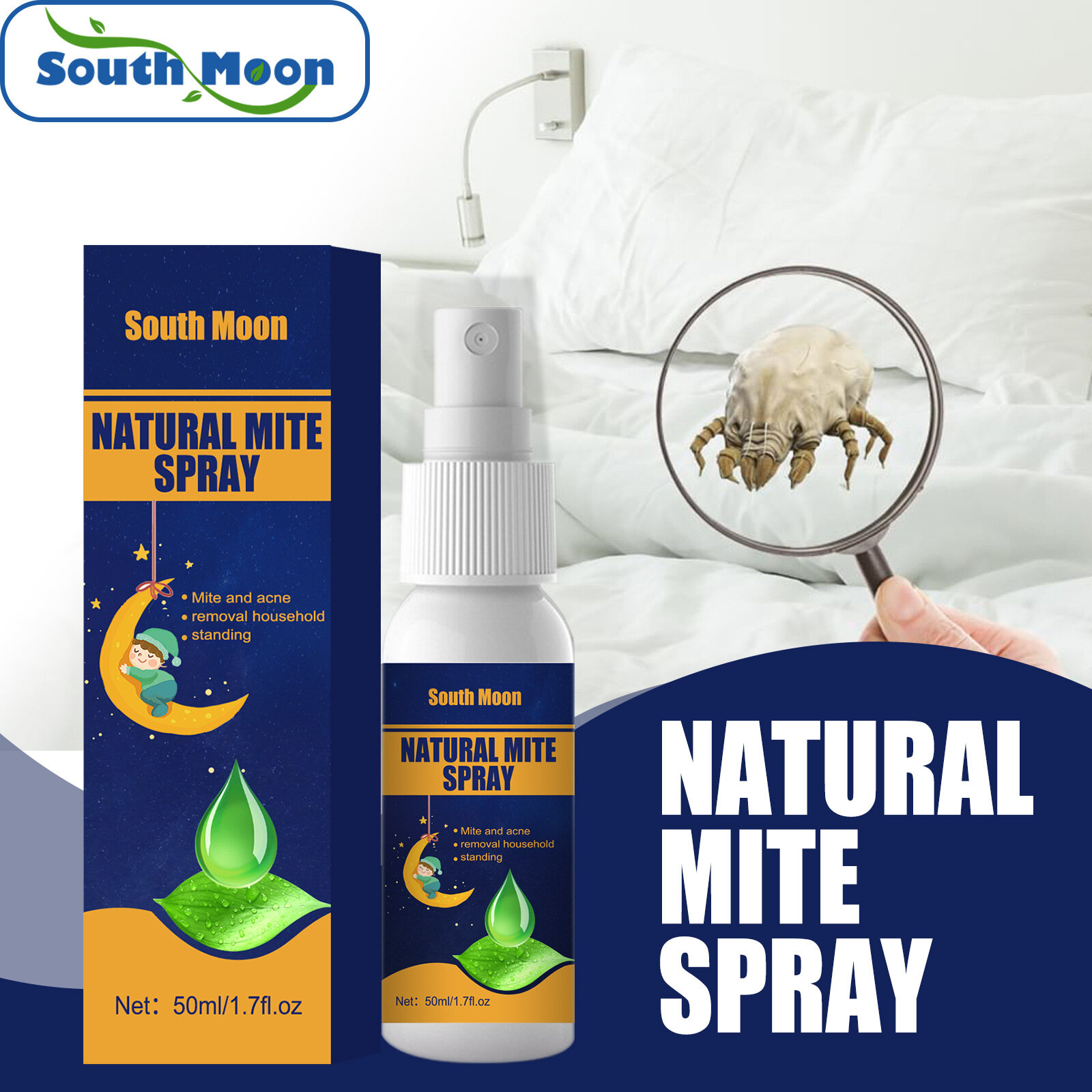 South Moon Deodorant Spray Gently Remove Dust Mites, Body Safety ...