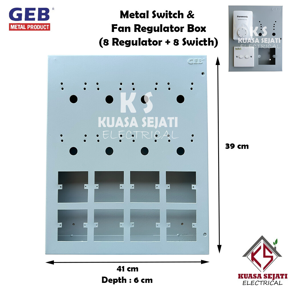 GEB Metal Switch & Fan Regulator Box - 6 Regulator + 3 Switch / 6 ...