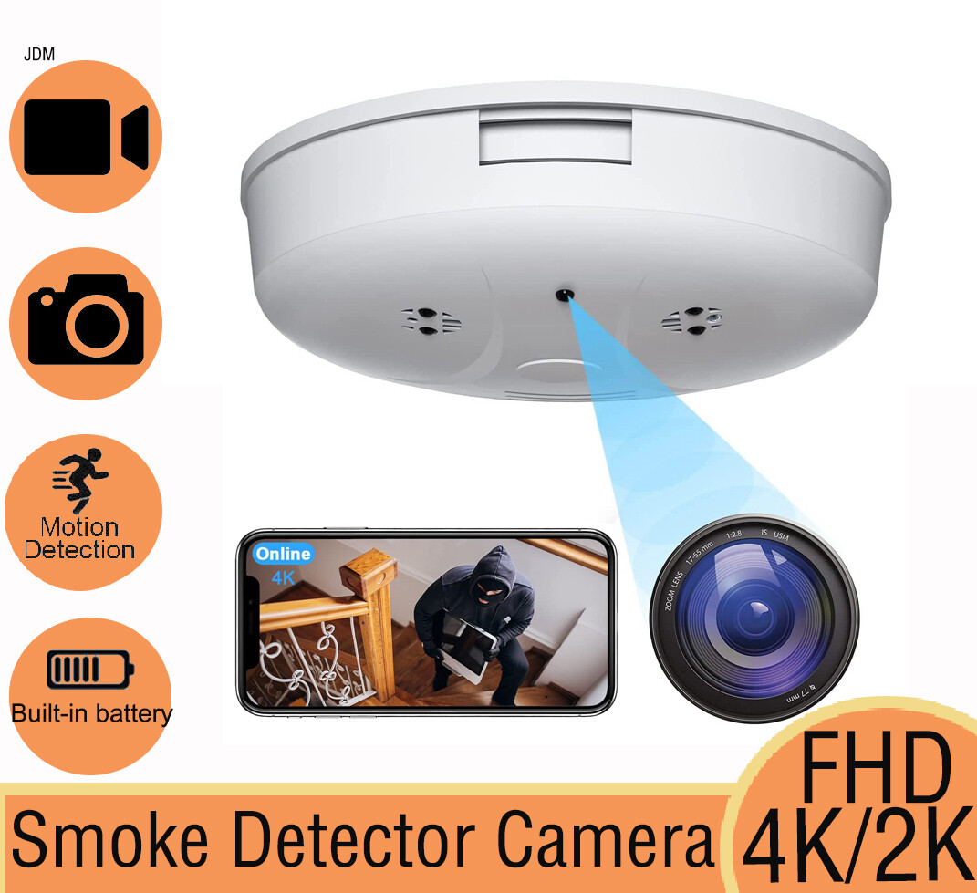 JDM HD Smoke Detector Camera Wifi Hidden Nanny Cam Motion Activated ...