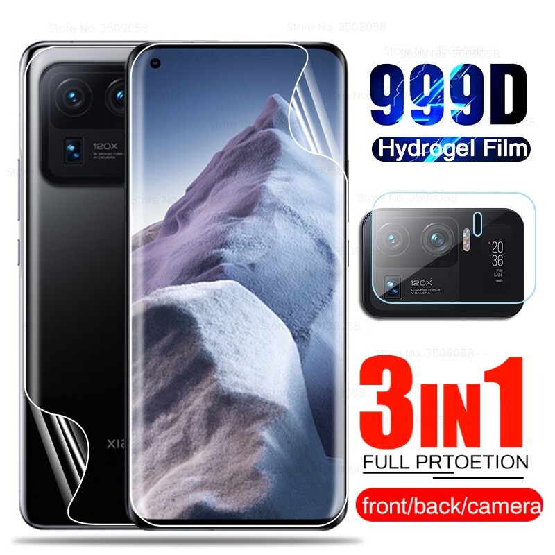 สำหรับ Xiaomi Mi 11 Ultra 2021 3ใน1คลุมทั้งหมดด้านหน้า + ด้านหลังฟิล์ม ...