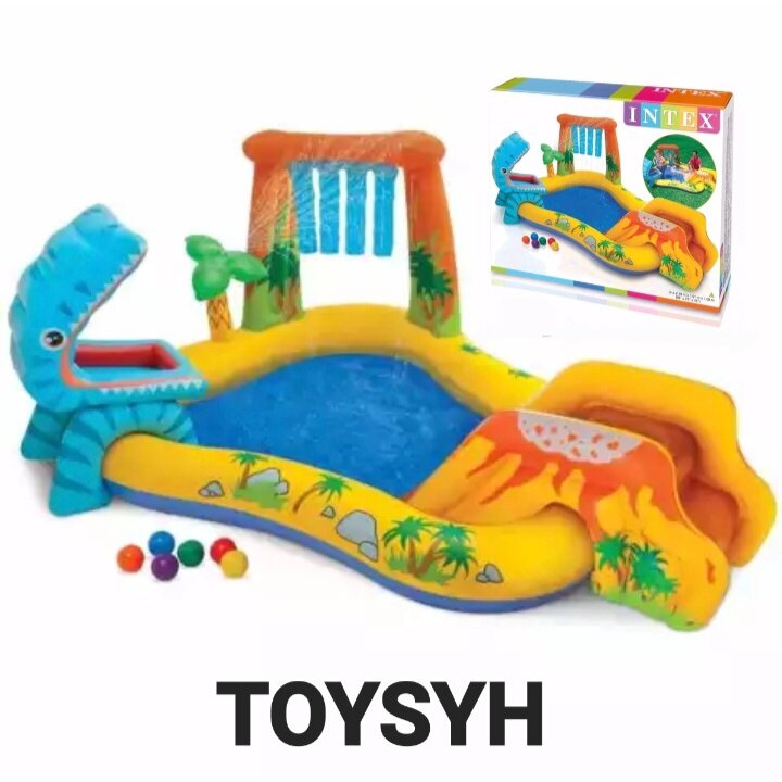 Dinosaur Inflatable Swimming Pool Inflatable Slide Dinosaur Character ...