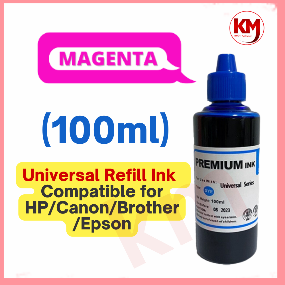UNIVERSAL Inkjet Printer Refill Dye Ink 100ml For Any CISS Printer ...