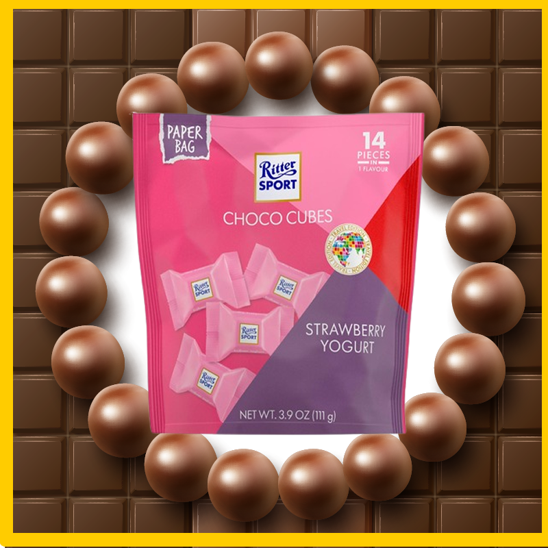 Ritter Sport Choco Cubes Pouch Strawberry Yoghurt 111g | Lazada