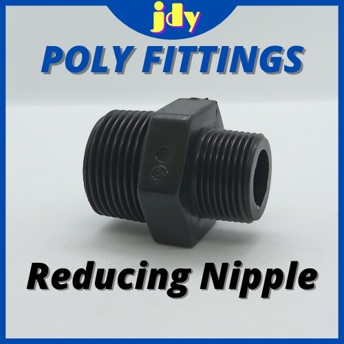 HDPE Poly Fitting PE Pipe Poly Pipe Connector Reducing Nipple 3/4" 1" 1-1/2" 2" | Lazada