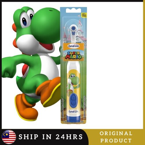 Super Mario Kid’s Spinbrush Electric Battery Toothbrush | Lazada