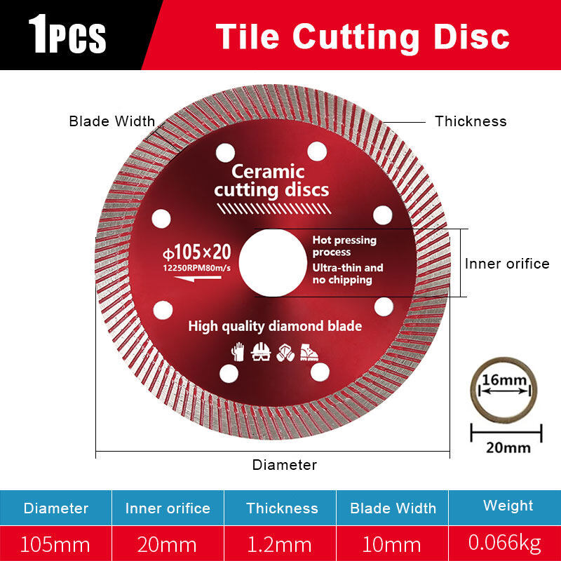 105mm Ultra Thin Dry-Cut Diamond Cutting Disc For Angle Grinder ...