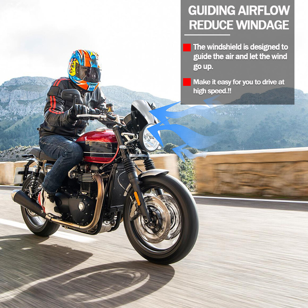Ultrasupplier Motorcycle Windscreen Windshield Wind Deflector Viser ...