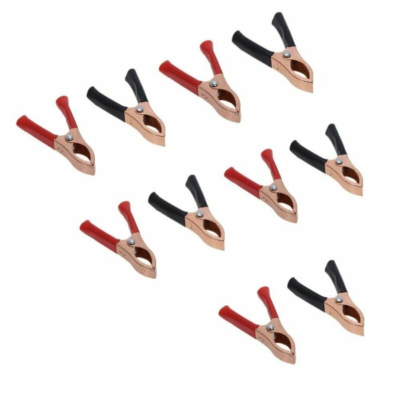 10Pcs 30A 70mm Car Alligator Clips Cell Clamps Crocodile Clip Cable ...
