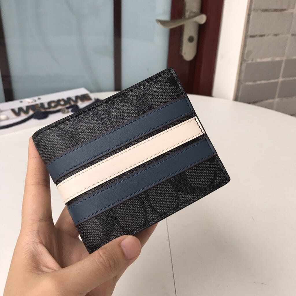 New Men's Wallet 3in1 In Signature Canvas With Varsity Blue and Dark ...