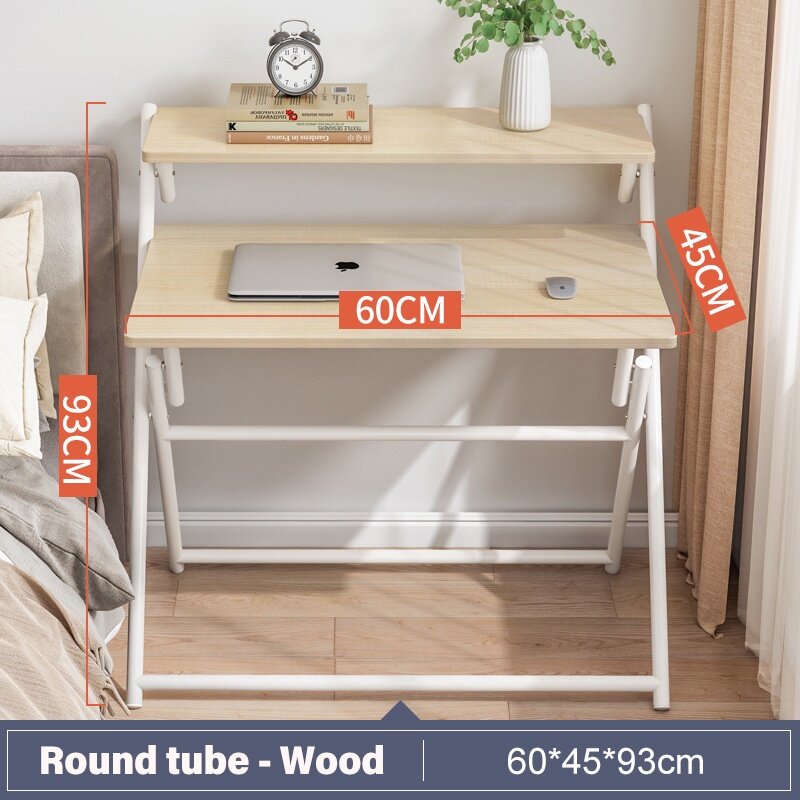 Foldable Table Standing Bed Desk Free Installation Folding Portable ...