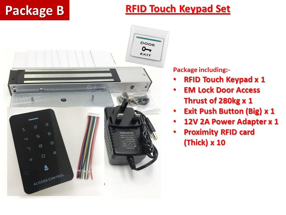 Door Access System RFID Access Control Keypad / RFID Touch Screen ...
