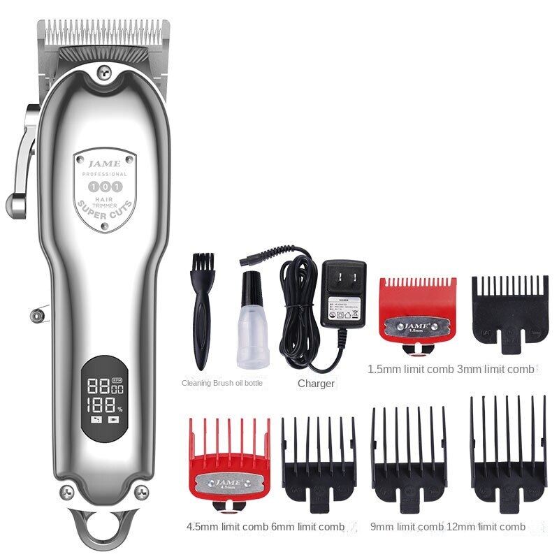 Jiamei A8 barber shop special oil head gradient clipper LCD digital ...