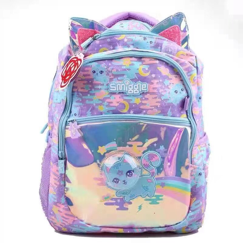 Smiggle Cat backpack Pencil case Space astronaut cat Student supplies ...