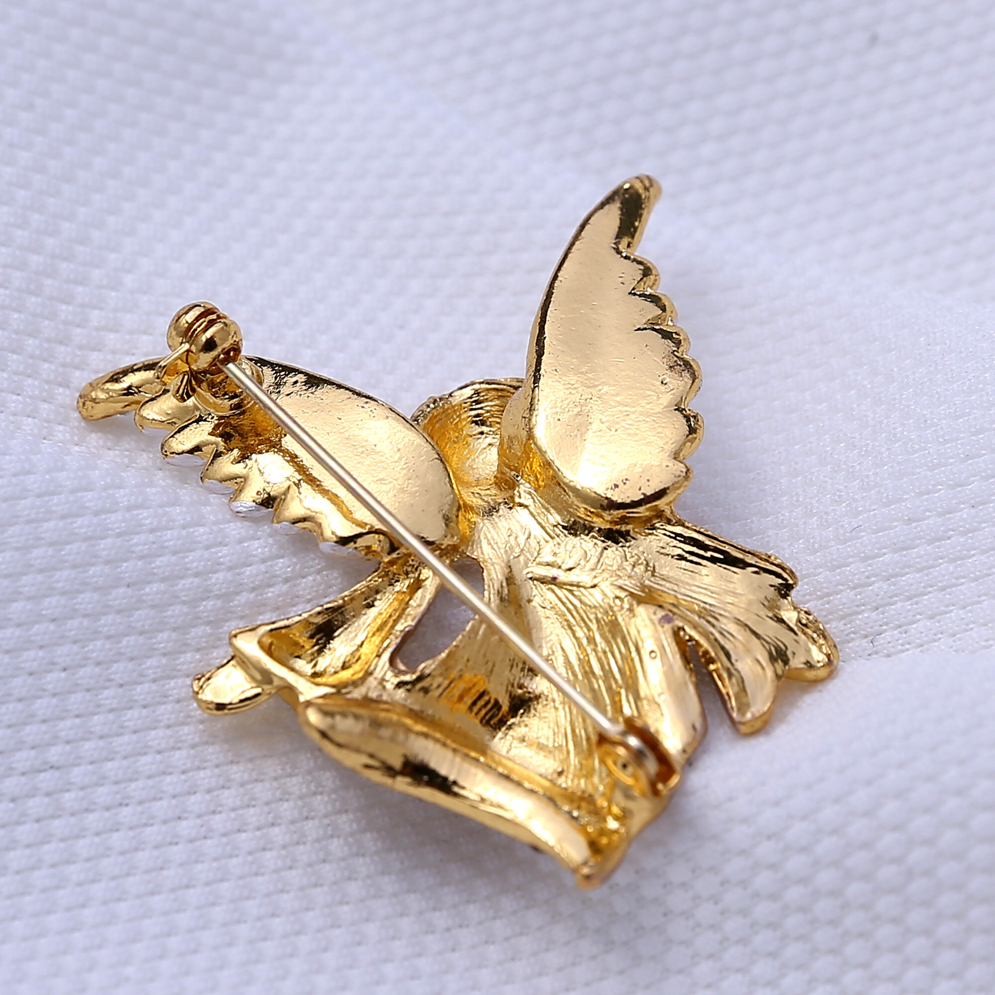 แฟชั่นสไตล์โกธิค Angel เข็มกลัดสี Zircon Wing Pins สำหรับหญิงสาววัยรุ่น ...