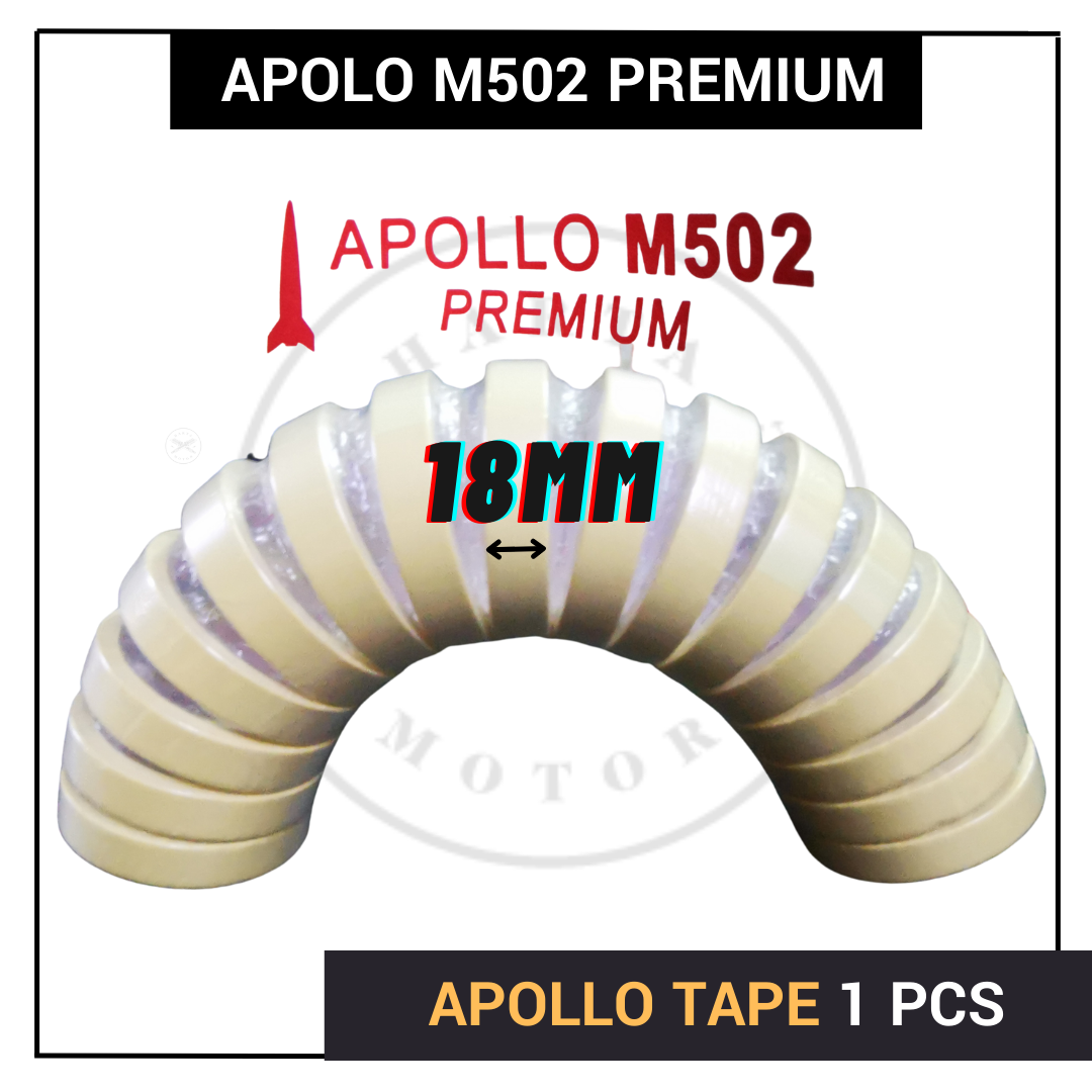 18MM APOLLO TAPE 1 PIECE M502 PREMIUM HIGH TEMPERATURE MASKING TAPE ...