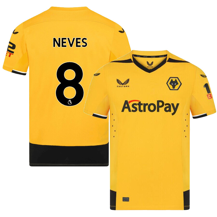 2022-23 Wolves Home Shirt - Adult RAUL SEMEDO NETO NEVES TRINCAO Soccer ...