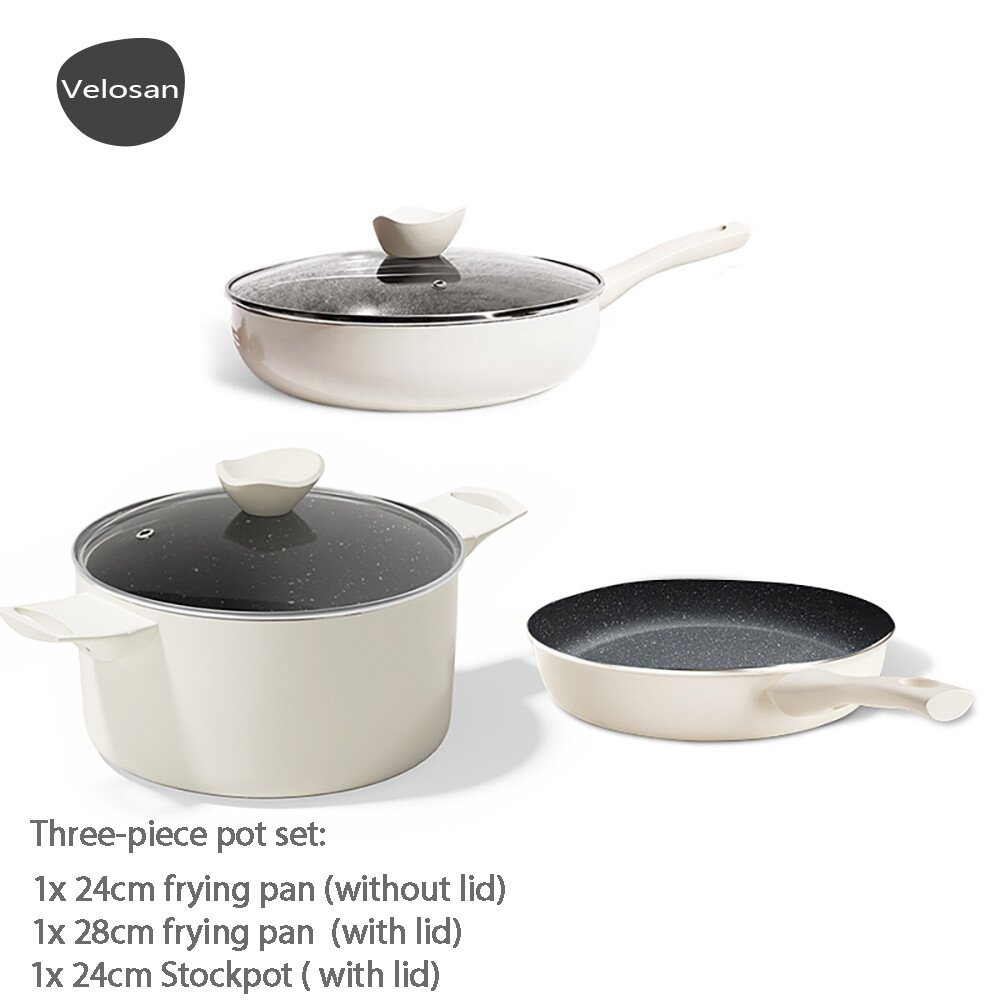 Velosan® 3Pcs/Set Handle Removable Non-stick PFOA FREE Cookware Set ...