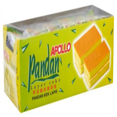 Apollo Layer Cake 24pieces x 18gm - Pandan | Lazada