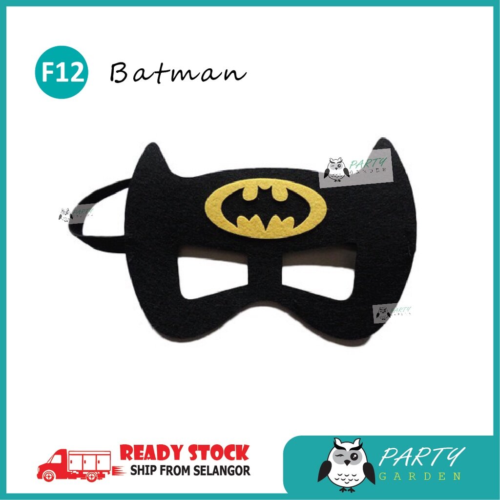 Superhero Eye Face Masks Kids Cosplay Superman Batman Hulk Wolverine ...