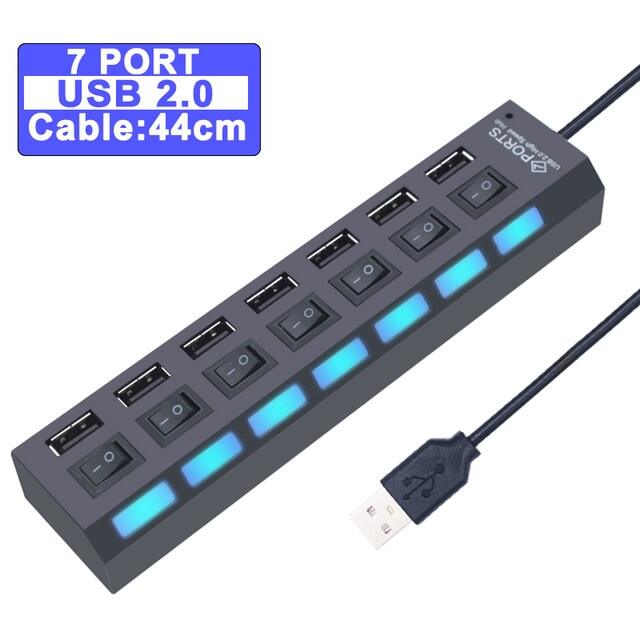 USB Hub 3.0 Hub USB 3 USB 2.0 Multi USB Splitter Power Adapter 4/7 Port ...