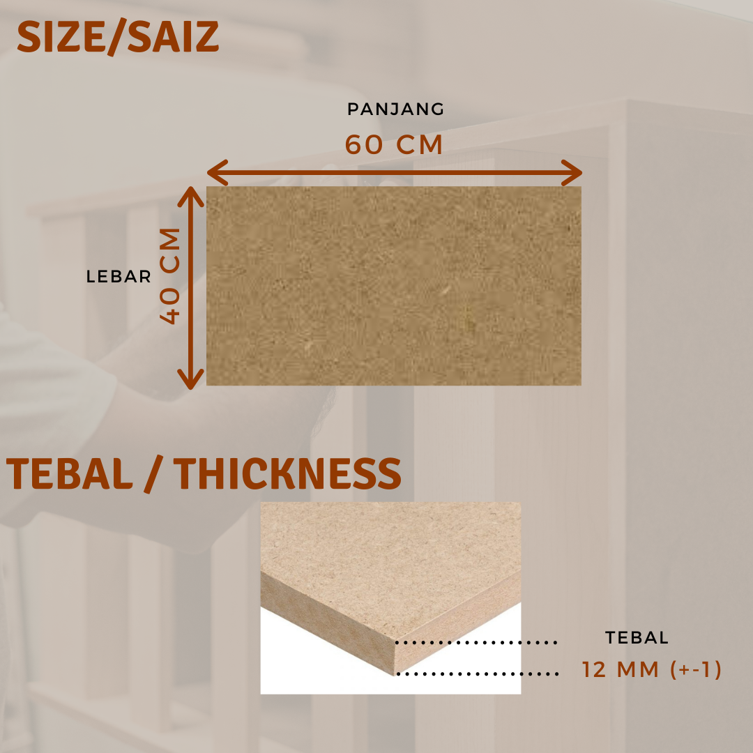 12MM SOLID MDF BOARD / 12 MM PAPAN MDF ( SIAP POTONG SAIZ ) - EVEA WOOD ...