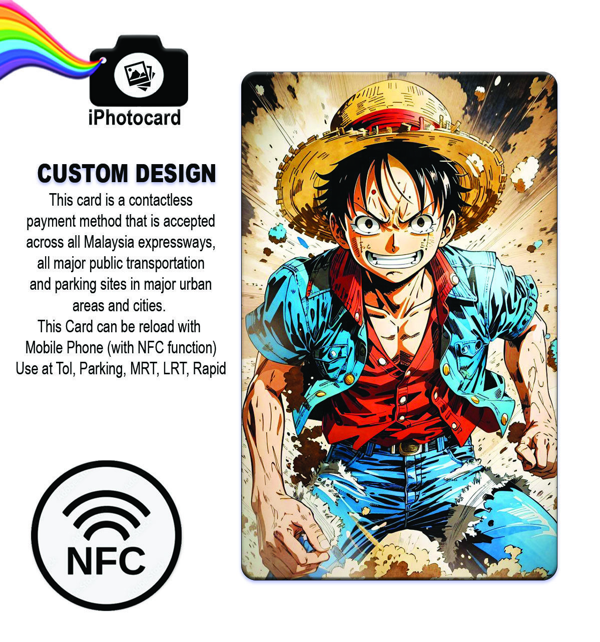 TOUCH N GO CARD - CUSTOM DESIGN (ONE PIECE) - Card Reload with Mobile ...